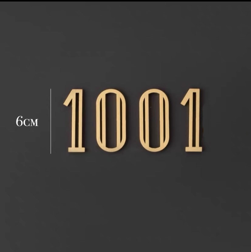 Custom Brass Alphabet Letter or Number Sign, Door Number Sign, Hotel ...