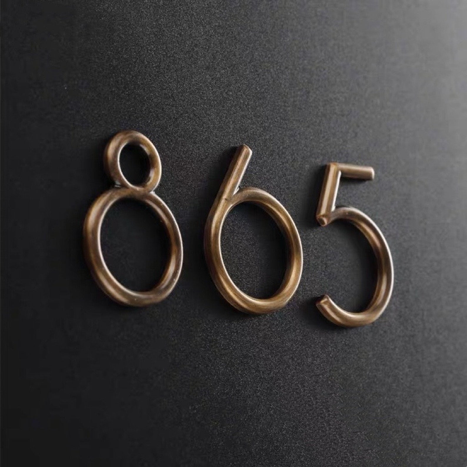 Modern Brass Number Sign, 2.36" Door or Hotel Number - Etsy