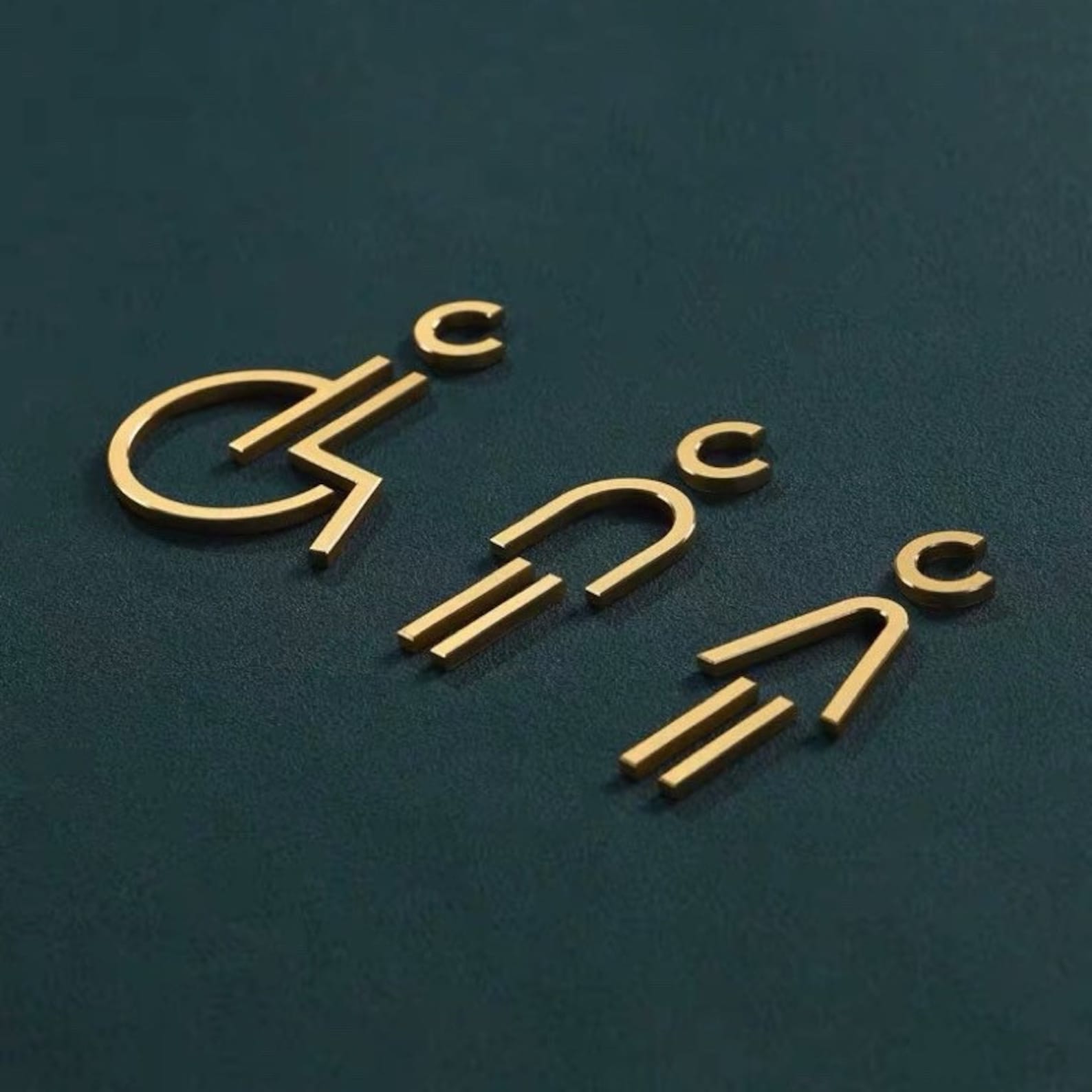 Luxury Matt Surface Metal Washroom Sign, Bathroom Sign, Restroom Sign ...