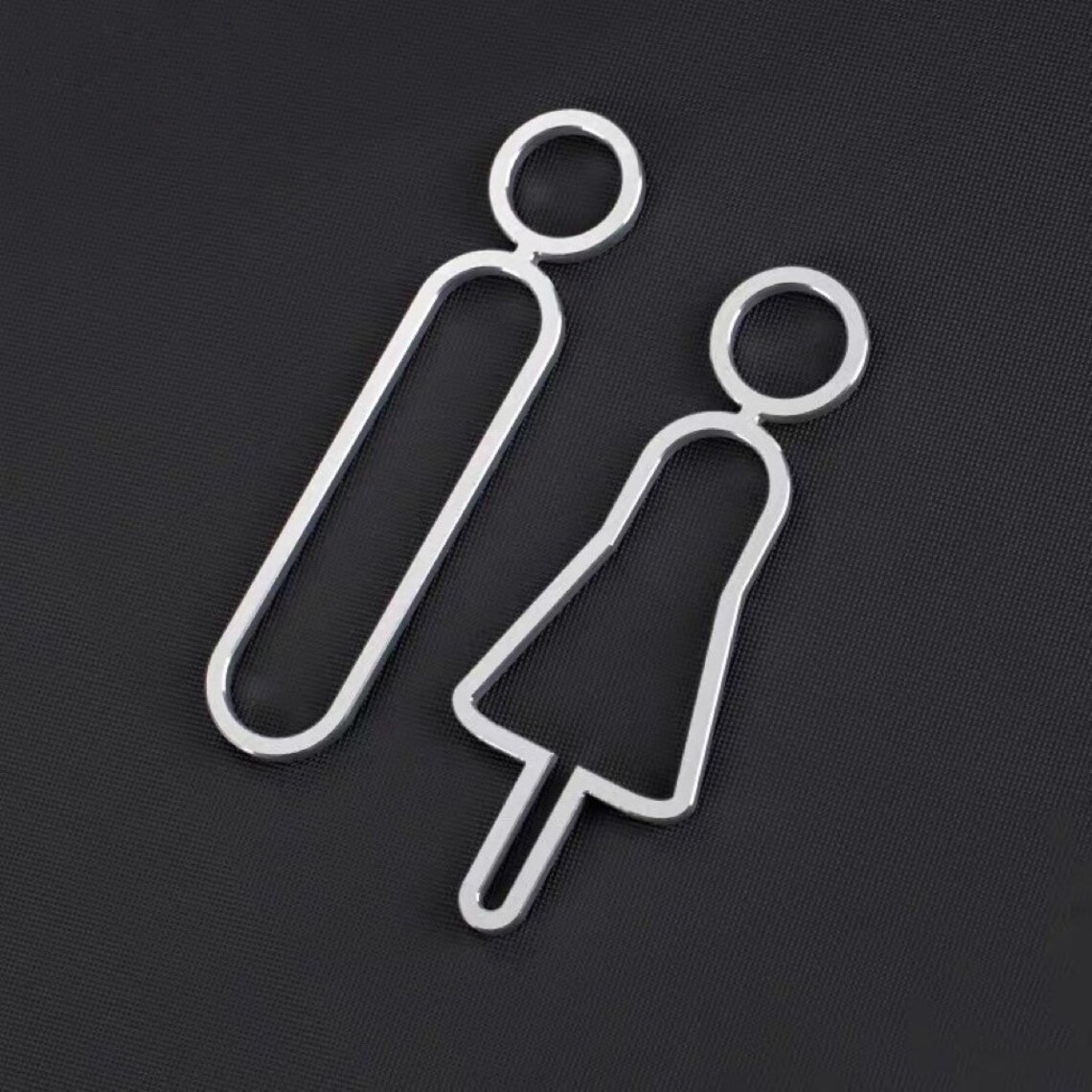 Custom Matt Surface Metal Washroom Sign, Bathroom Sign, Restroom Sign ...
