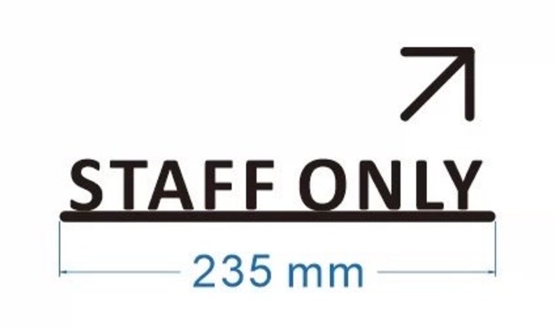 Custom Acrylic STAFF ONLY Sign - Etsy