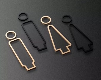 Luxury Matt Surface Metal Washroom Sign, Bathroom Sign, Restroom Sign ...