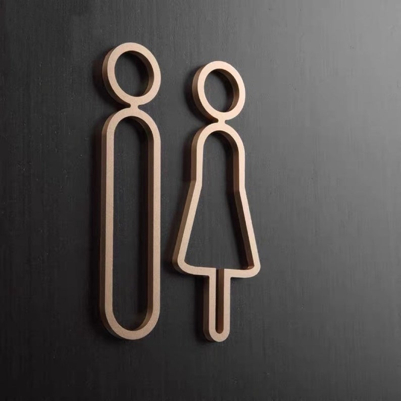 Custom Matt Surface Metal Washroom Sign, Bathroom Sign, Restroom Sign ...