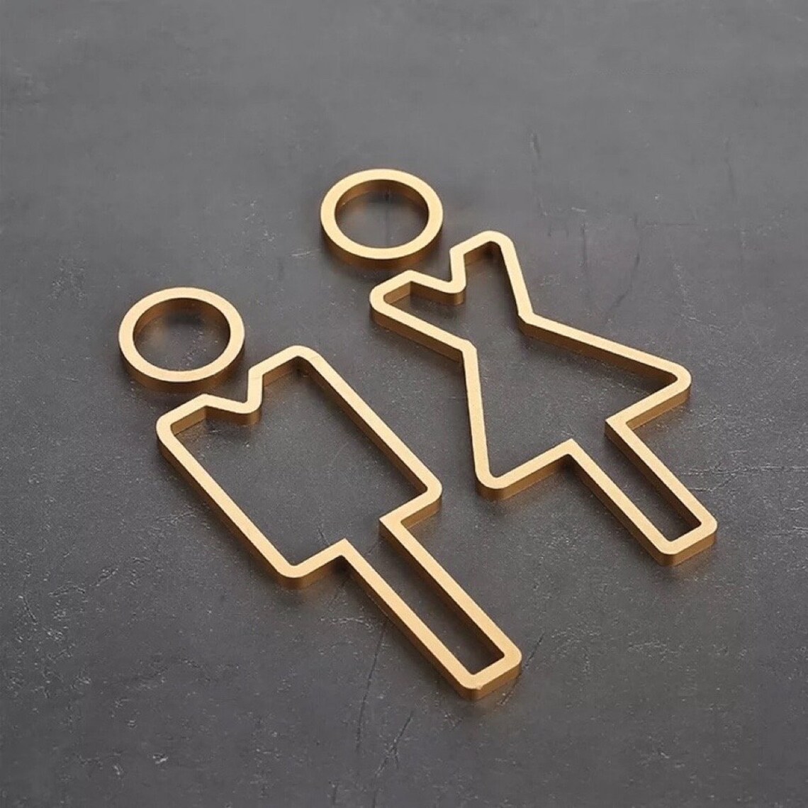 Luxury Matt Surface Metal Washroom Sign, Bathroom Sign, Restroom Sign ...