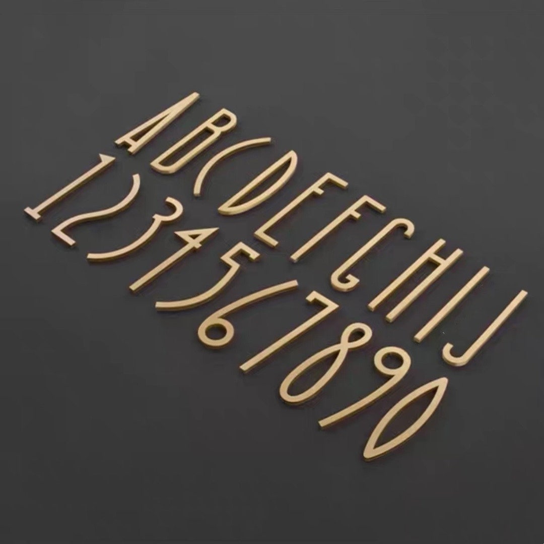 Custom Brass Alphabet Letter or Number Sign, Door Number Sign, Hotel ...