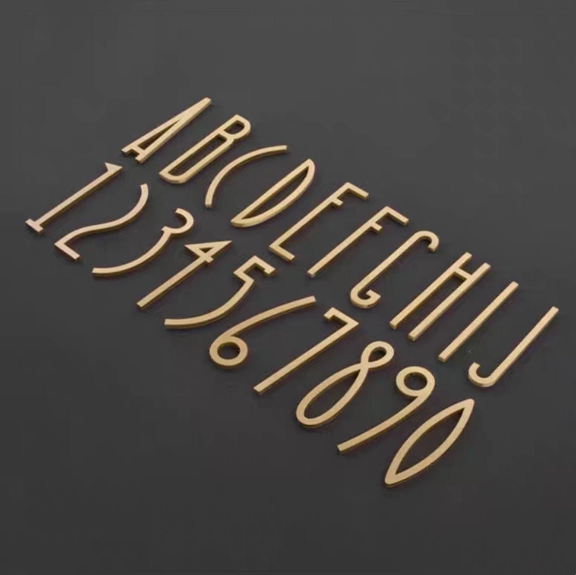 Custom Brass Alphabet Letter or Number Sign, Door Number Sign, Hotel ...