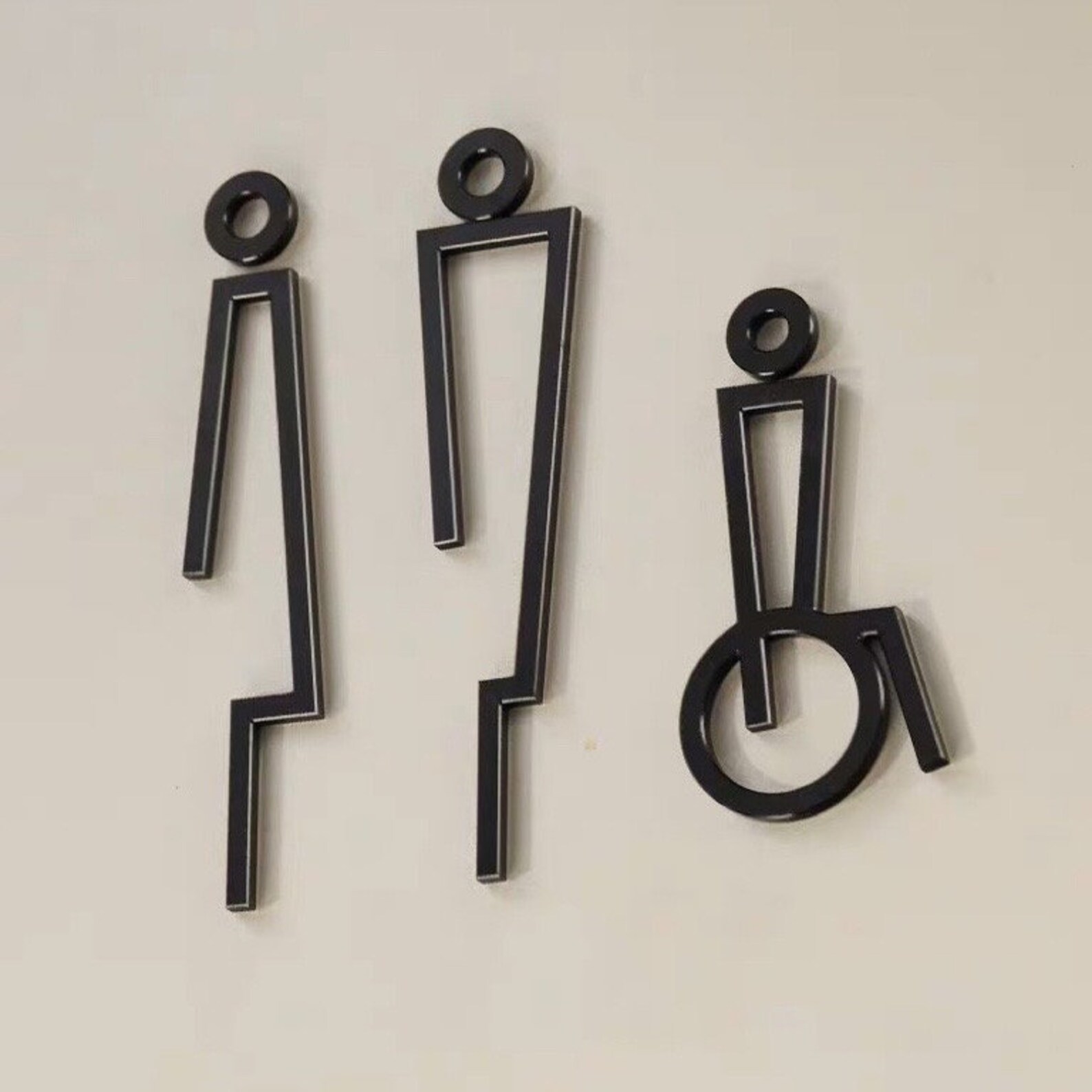 Luxury Matt Surface Metal Washroom Sign, Bathroom Sign, Restroom Sign ...