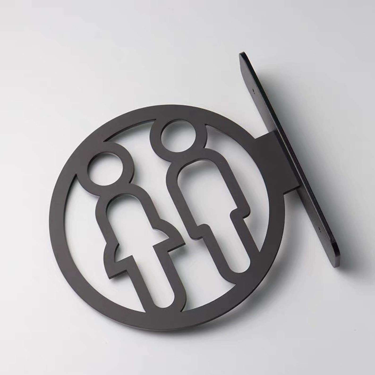 Custom Acrylic Side Mount Washroom Sign, Bathroom Sign, Restroom Sign ...