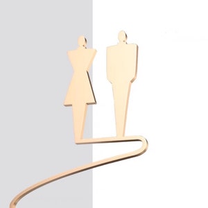 Luxury Metal Side Mount Washroom Sign, Bathroom Sign, Restroom Sign ...