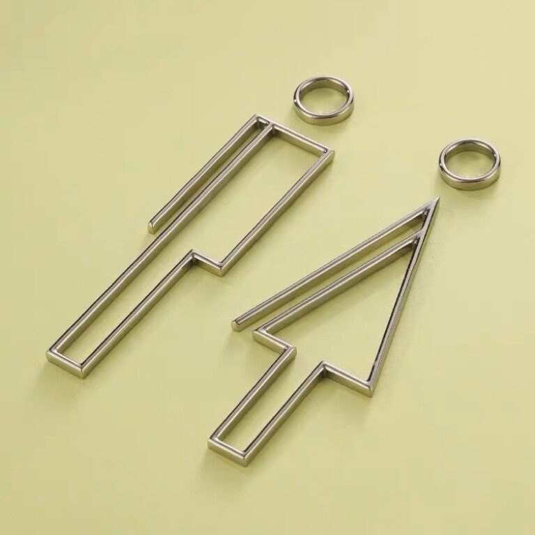 Deluxe Brass Washroom Sign, Bathroom Sign, Restroom Sign, Toilet Sign ...