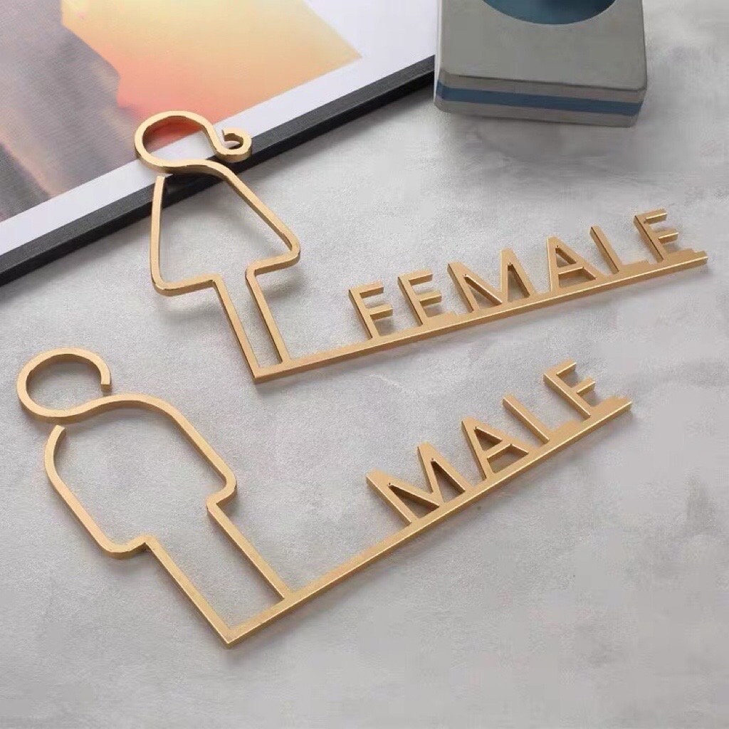 Luxury Matt Surface Washroom Sign, Bathroom Sign, Restroom Sign, Toilet ...