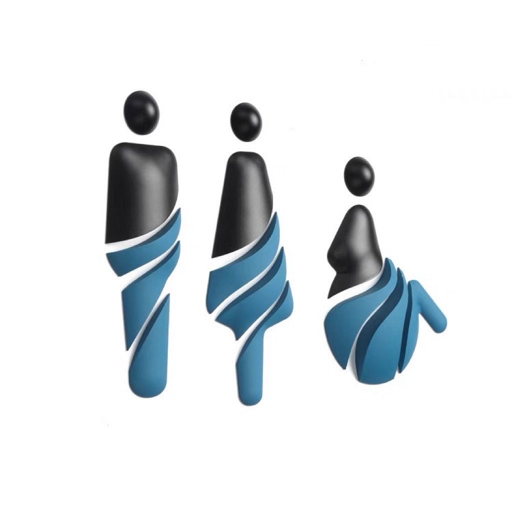 Luxury 3d Matt Surface Metal Washroom Sign, Bathroom Sign, Restroom ...