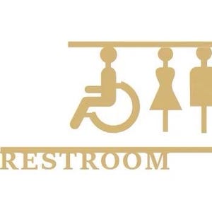 Custom Acrylic Washroom Sign, Bathroom Sign, Restroom Sign, Toilet Sign ...