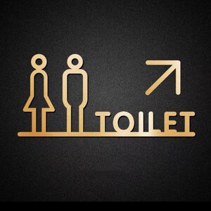 Custom Acrylic Washroom Sign, Bathroom Sign, Restroom Sign, Toilet Sign ...