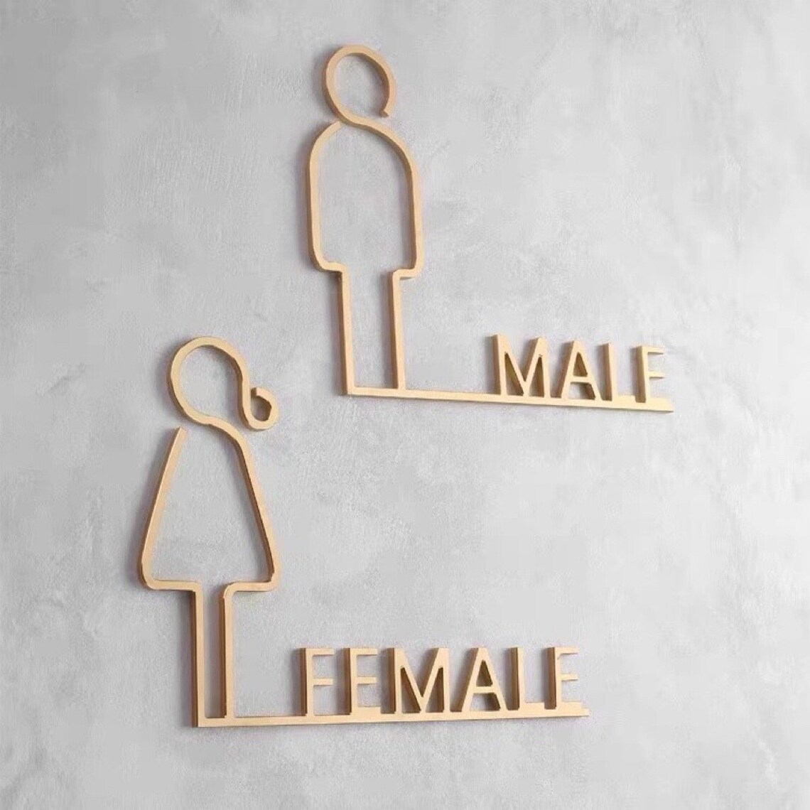 Luxury Matt Surface Washroom Sign, Bathroom Sign, Restroom Sign, Toilet ...