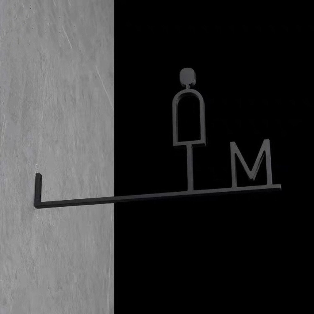 Luxury Matt Surface Side Mount Washroom Sign, Bathroom Sign, Restroom ...