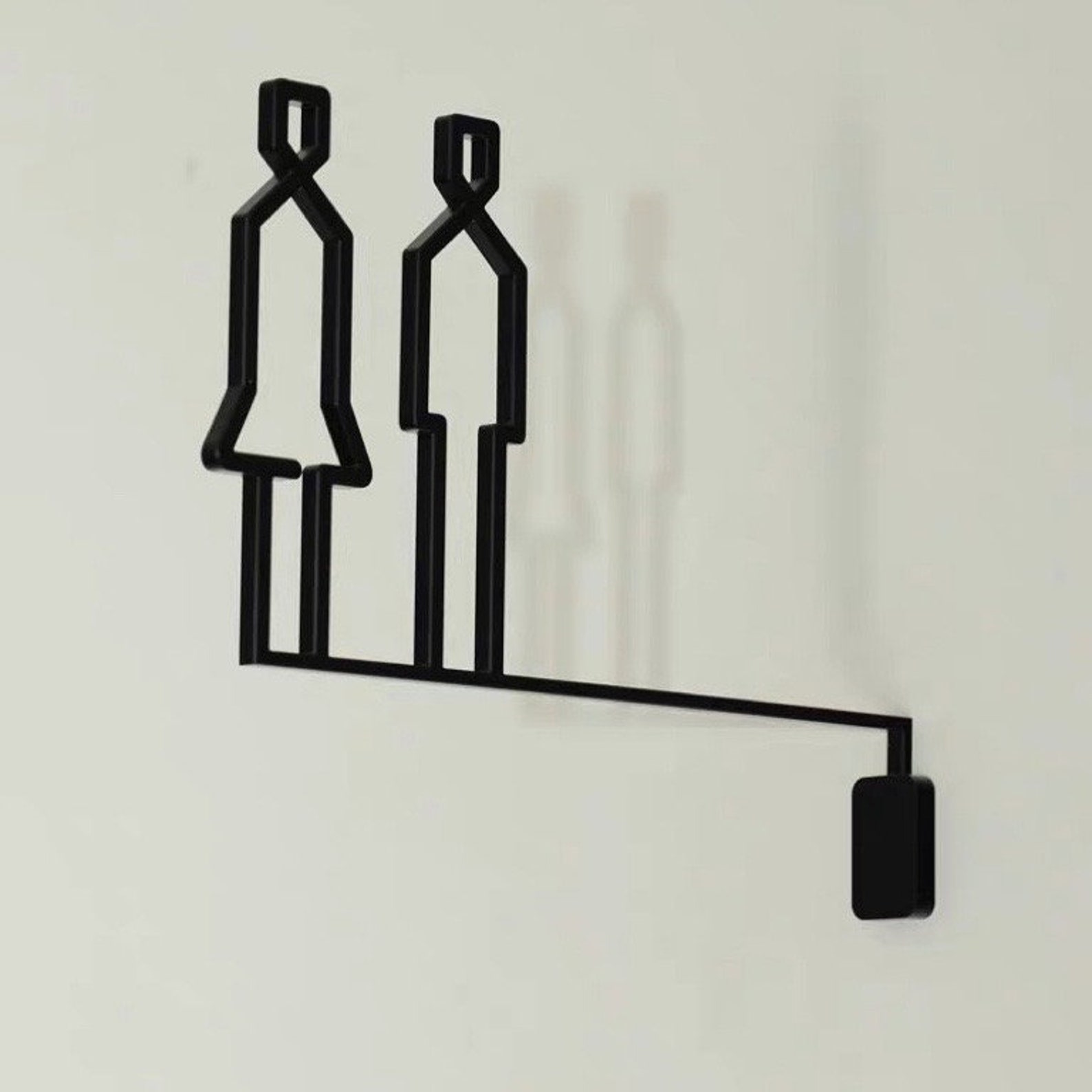 Luxury Matt Surface Side Mount Washroom Sign, Bathroom Sign, Restroom ...