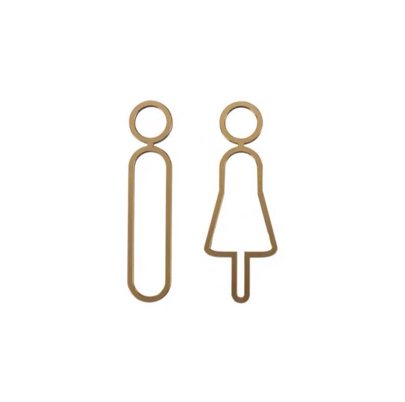 Custom Matt Surface Metal Washroom Sign, Bathroom Sign, Restroom Sign ...