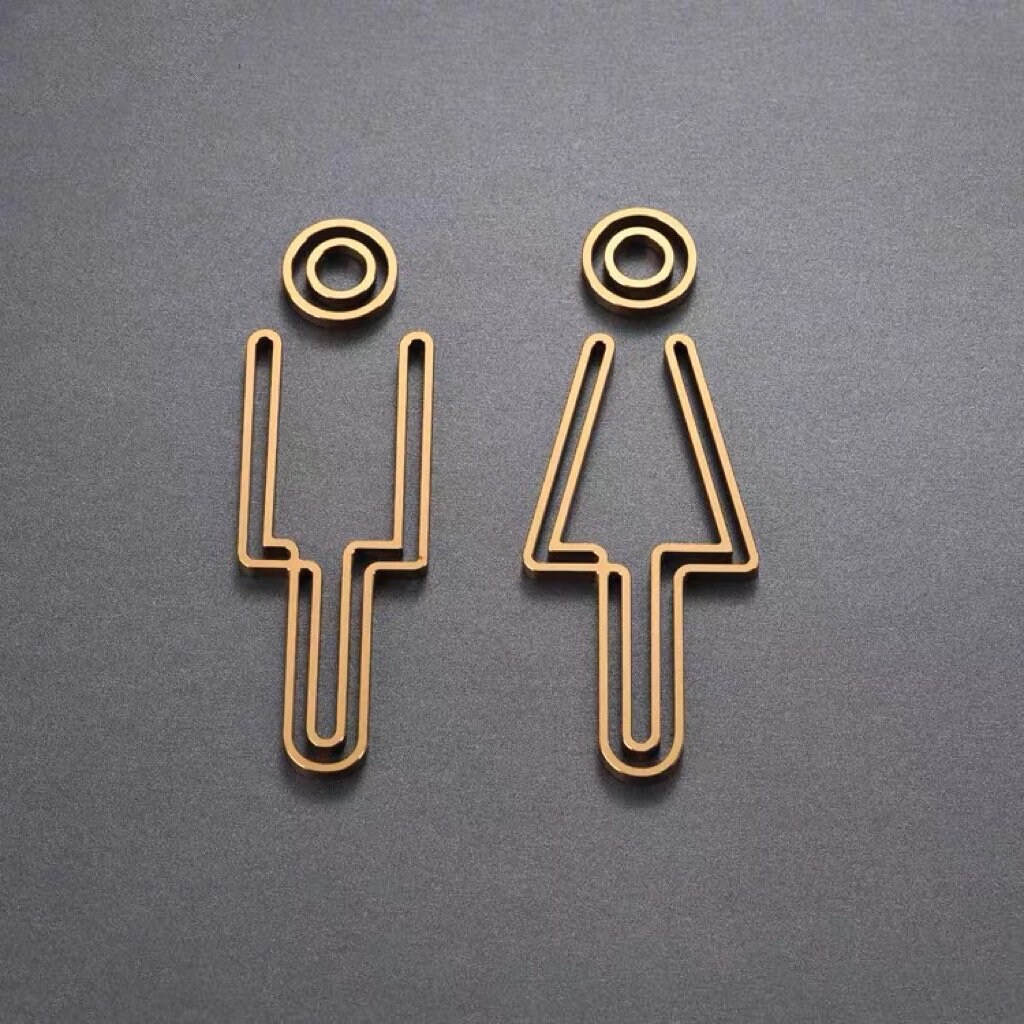 Luxury Matt Surface Metal Washroom Sign, Bathroom Sign, Restroom Sign ...