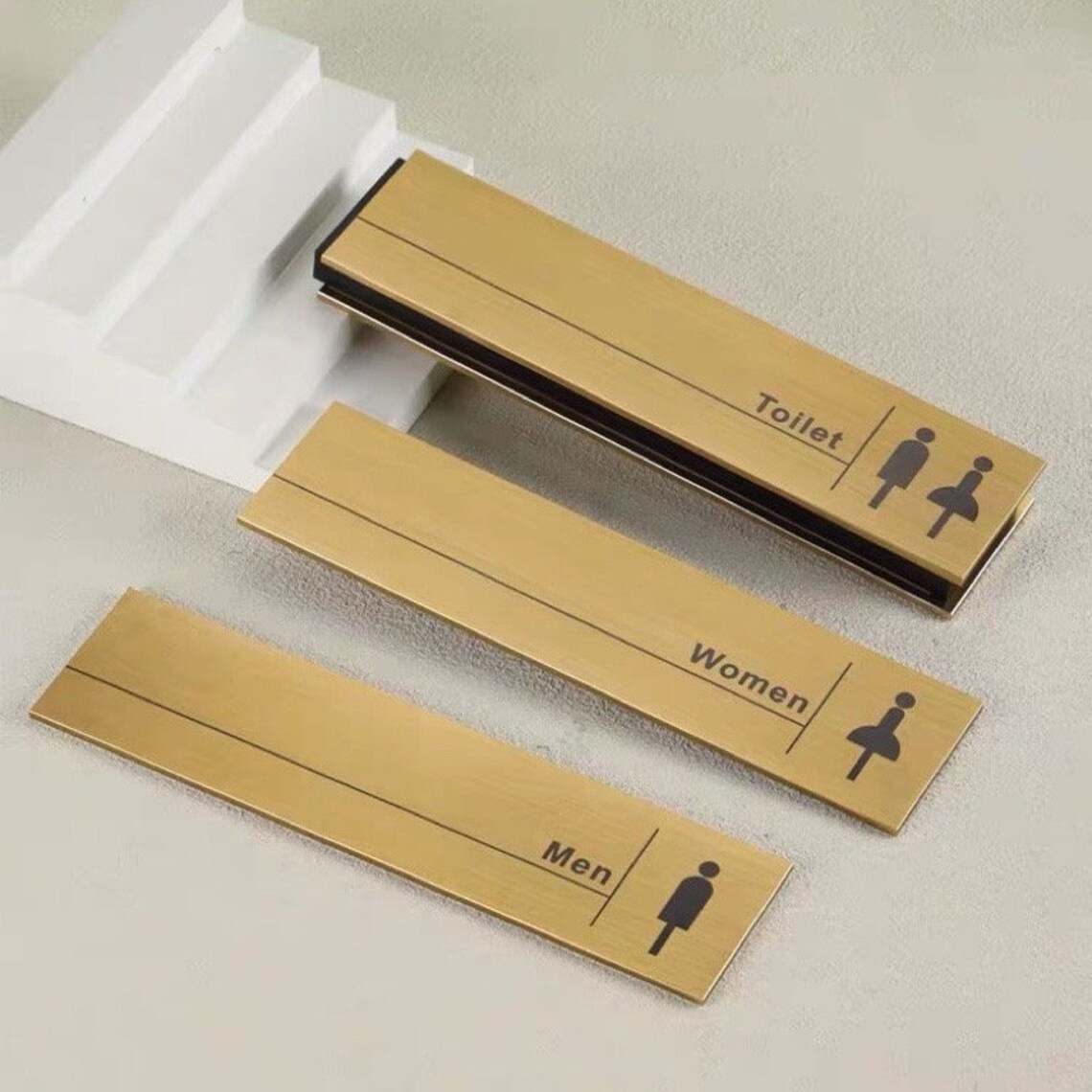 Luxury Matt Surface Side Mount Washroom Sign, Bathroom Sign, Restroom ...