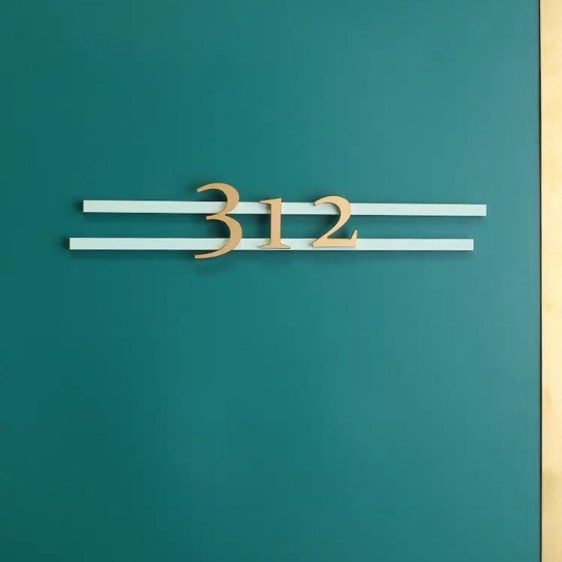 Luxury Matt Surface Metal Door Number Sign, Number Sign, Hotel Number ...