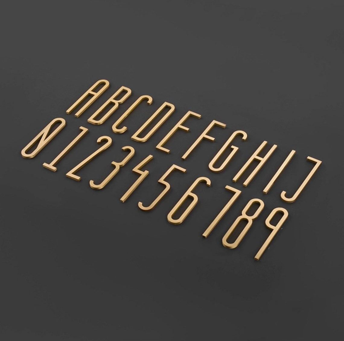 Custom Brass Alphabet Letter or Number Sign, Door Number Sign, Hotel ...