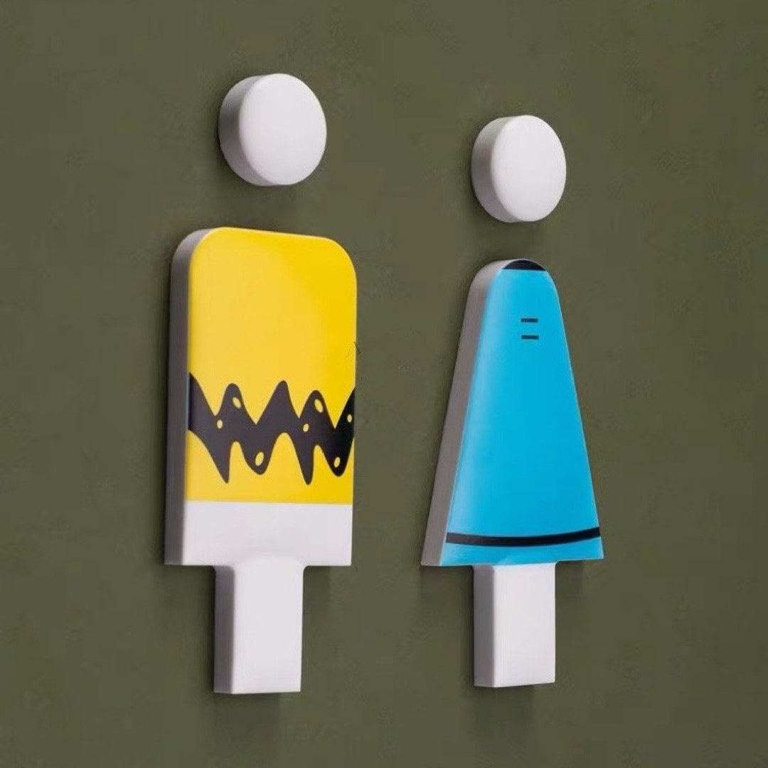 Custom Colorful Marble Washroom Sign, Bathroom Sign, Restroom Sign ...