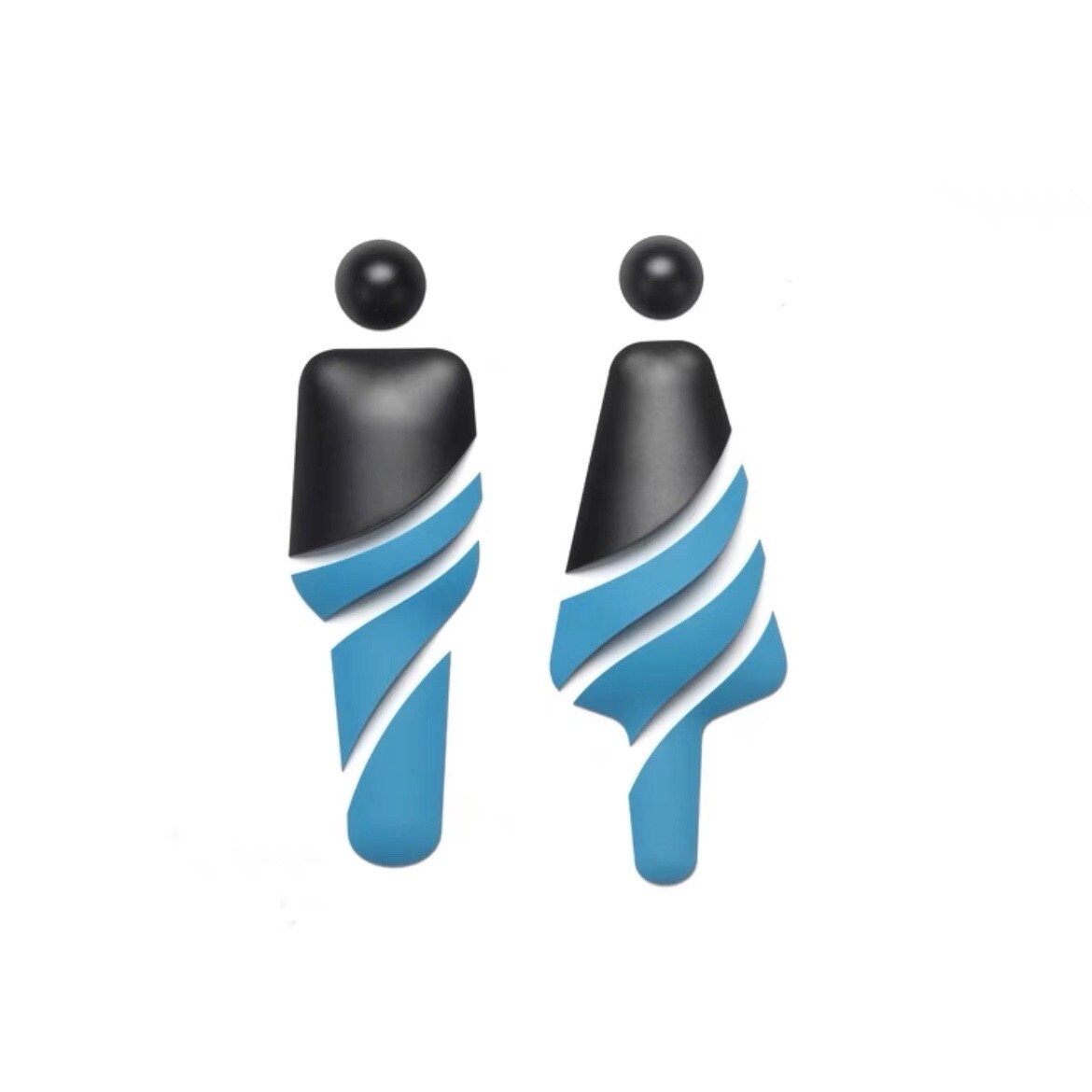 Luxury 3d Matt Surface Metal Washroom Sign, Bathroom Sign, Restroom ...