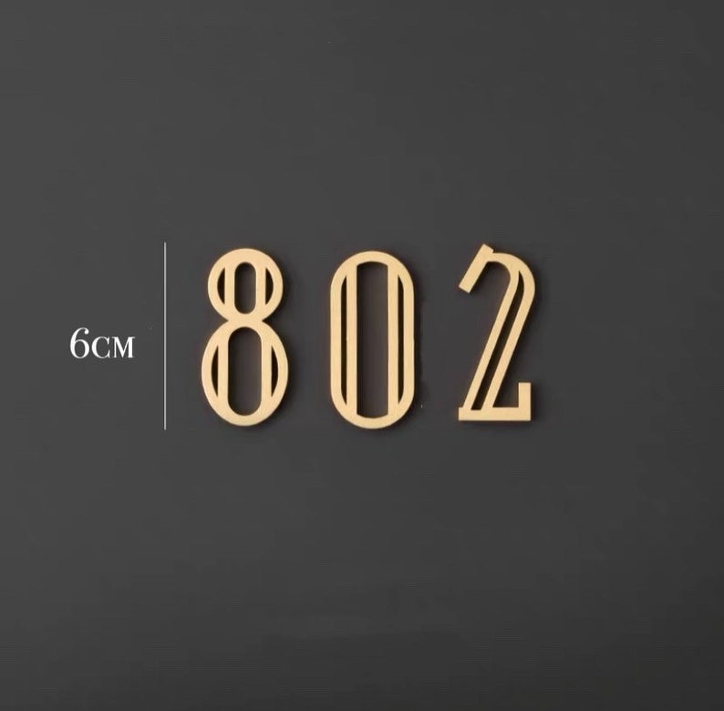 Custom Brass Alphabet Letter or Number Sign, Door Number Sign, Hotel ...