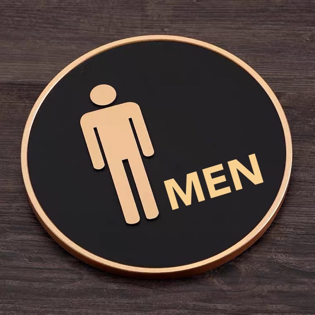 Letrero redondo de acrílico personalizado para baño letrero - Etsy México