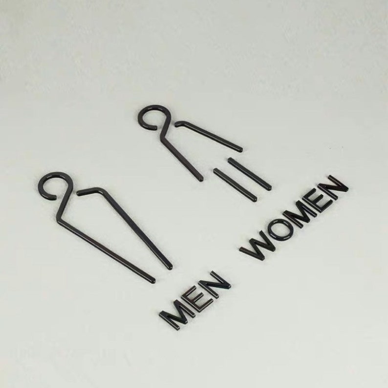 Custom Luxury Matt Surface Metal Washroom Sign, Bathroom Sign, Restroom ...