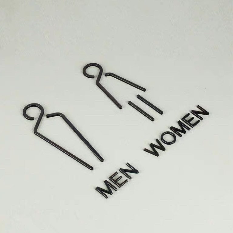 Custom Luxury Matt Surface Metal Washroom Sign, Bathroom Sign, Restroom ...