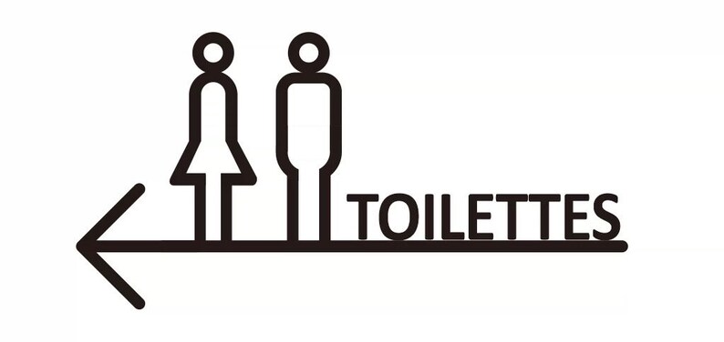 Custom Acrylic Washroom Sign, Bathroom Sign, Restroom Sign, Toilet Sign ...