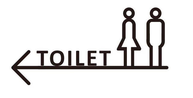 Custom Acrylic Washroom Sign, Bathroom Sign, Restroom Sign, Toilet Sign ...