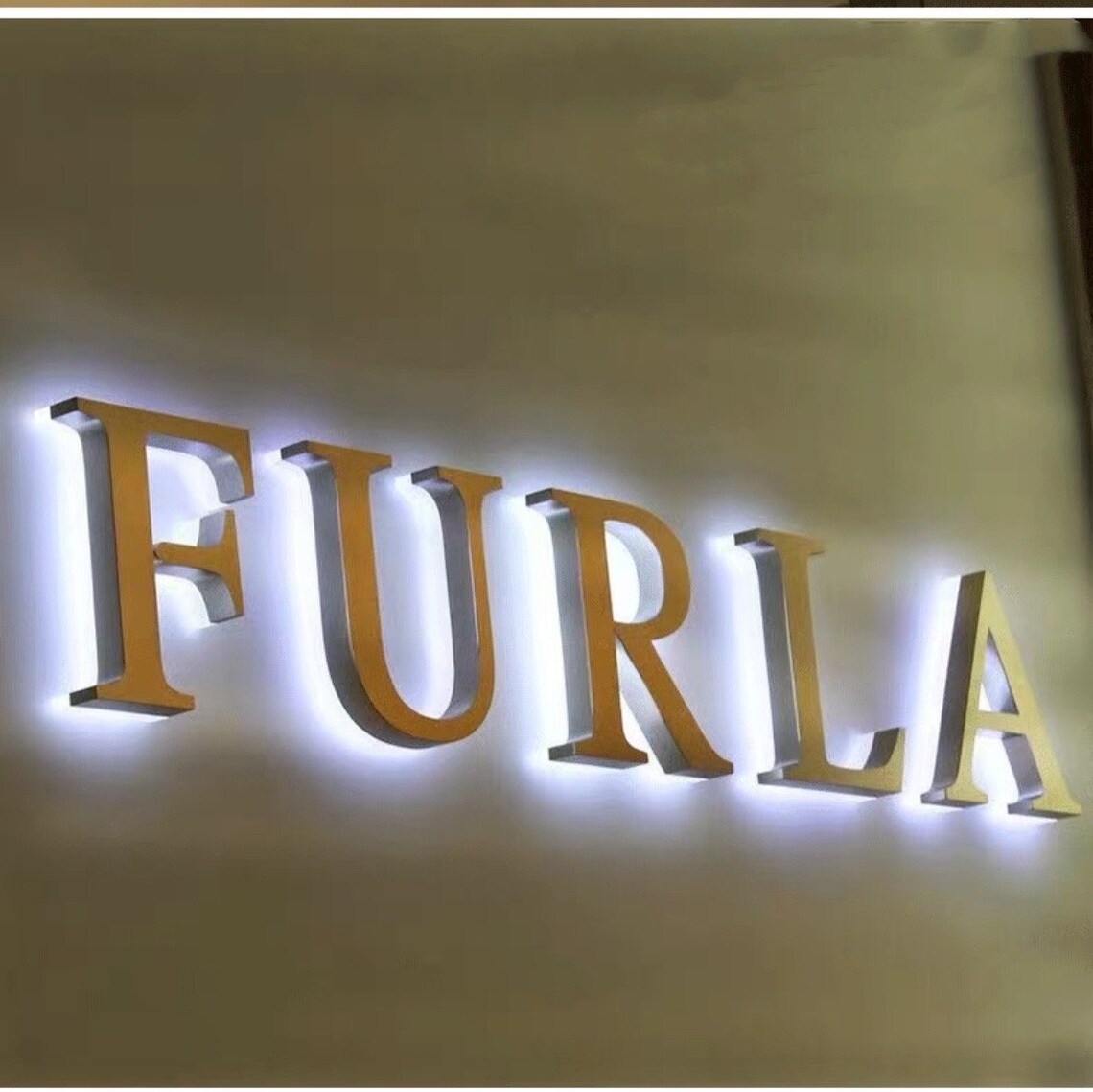 Luxury Custom Metal Backlit Sign, Illuminated Logo Sign, Light Box, Laser Cut Sign, Wall Logo ...