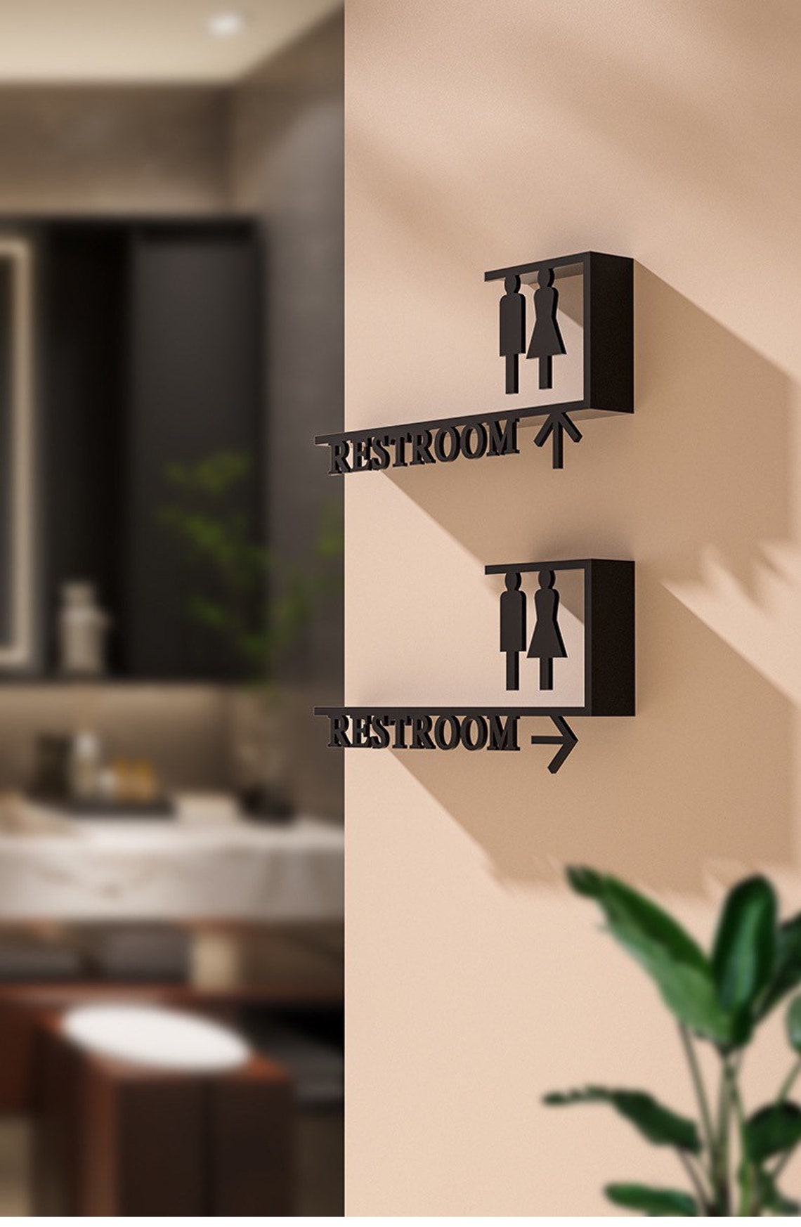 Custom Acrylic Washroom Sign Bathroom Sign Restroom Sign - Etsy