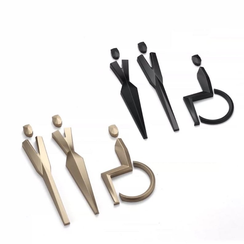Luxury 3d Metal Washroom, Bathroom, Toilet, Restroom Sign, Disabled ...