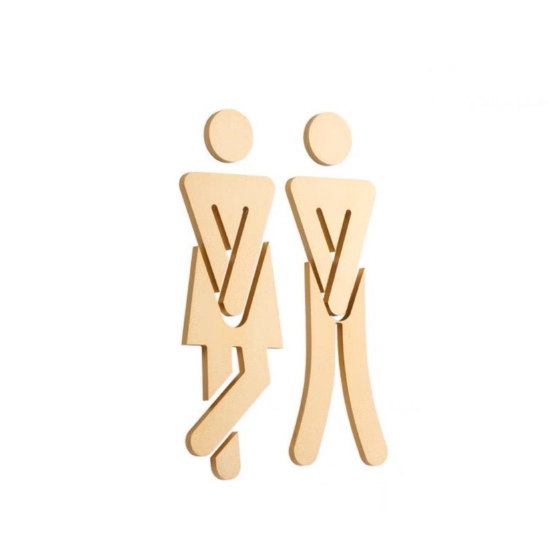 Luxury Matt Surface Metal Washroom Sign, Bathroom Sign, Restroom Sign ...