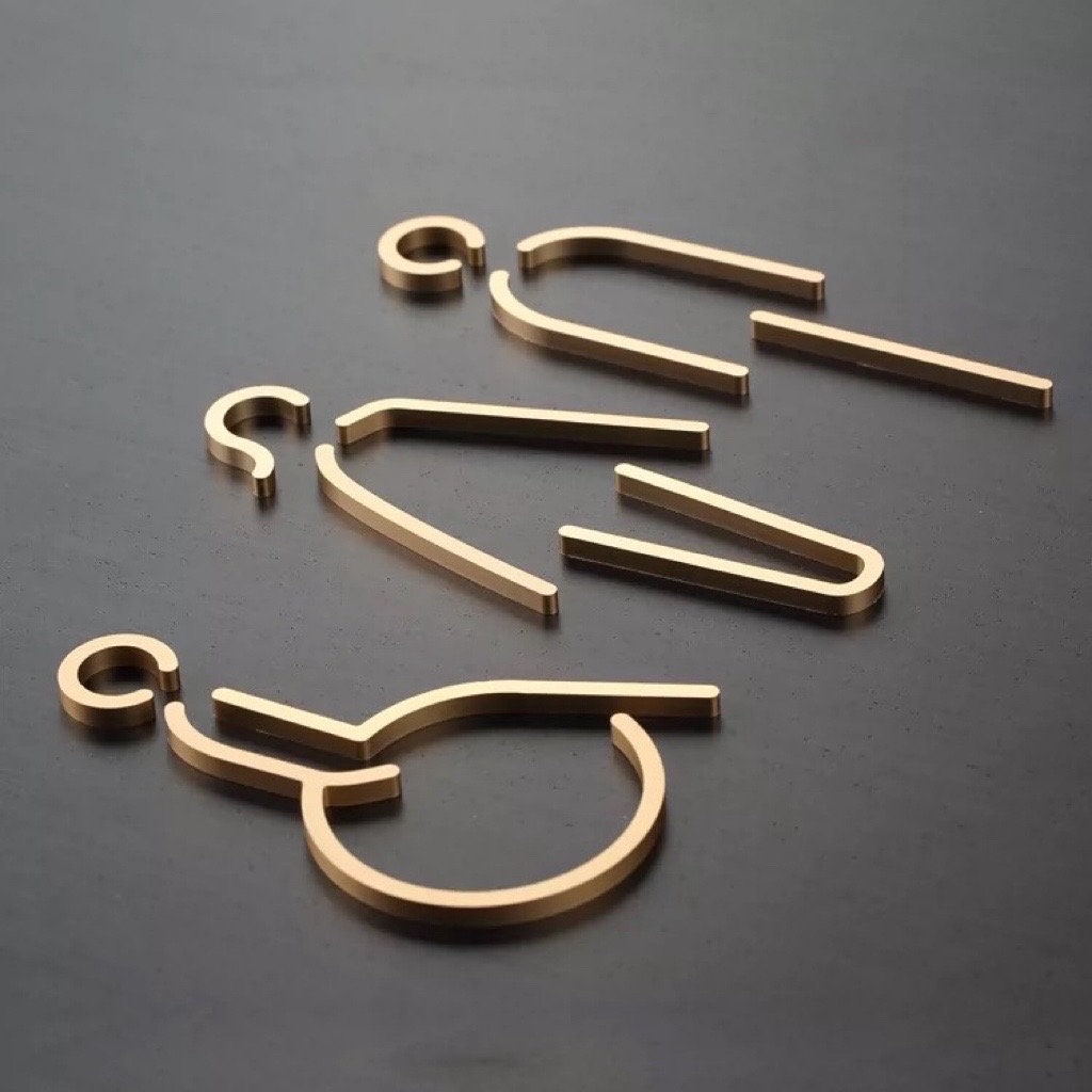 Luxury Matt Surface Metal Washroom Sign, Bathroom Sign, Restroom Sign ...