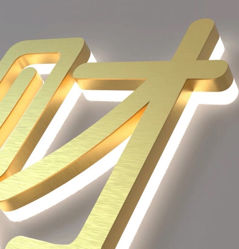 Luxury Custom Metal Backlit Sign, Illuminated Logo Sign, Light Box ...