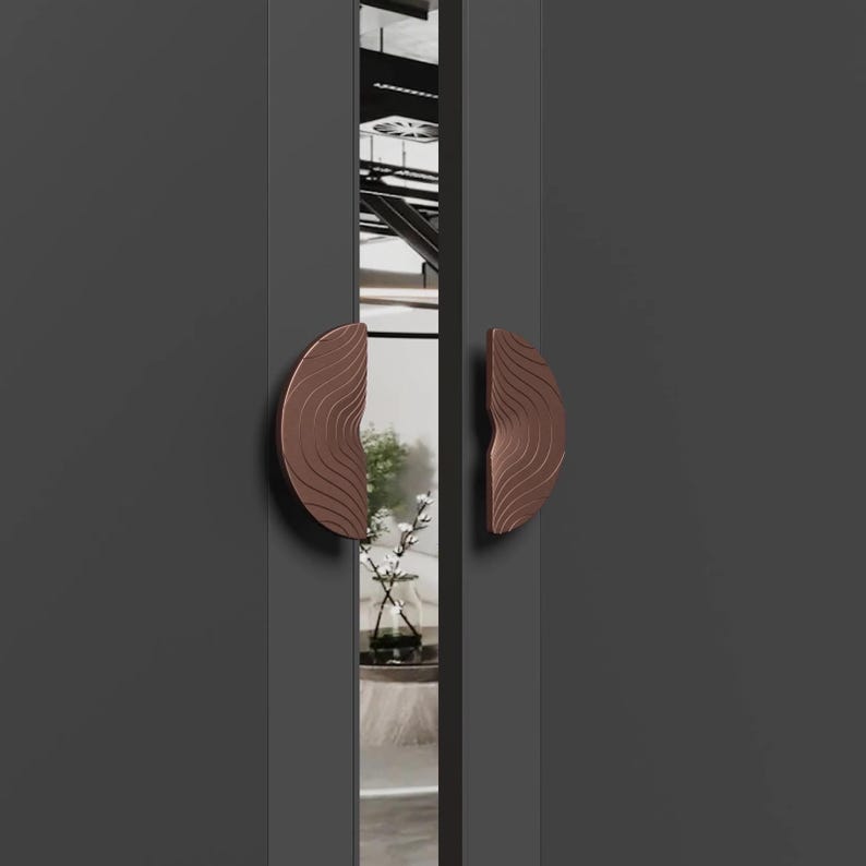 Luxury Modern Round Aluminium Double Sided Door Pull Handles - Etsy