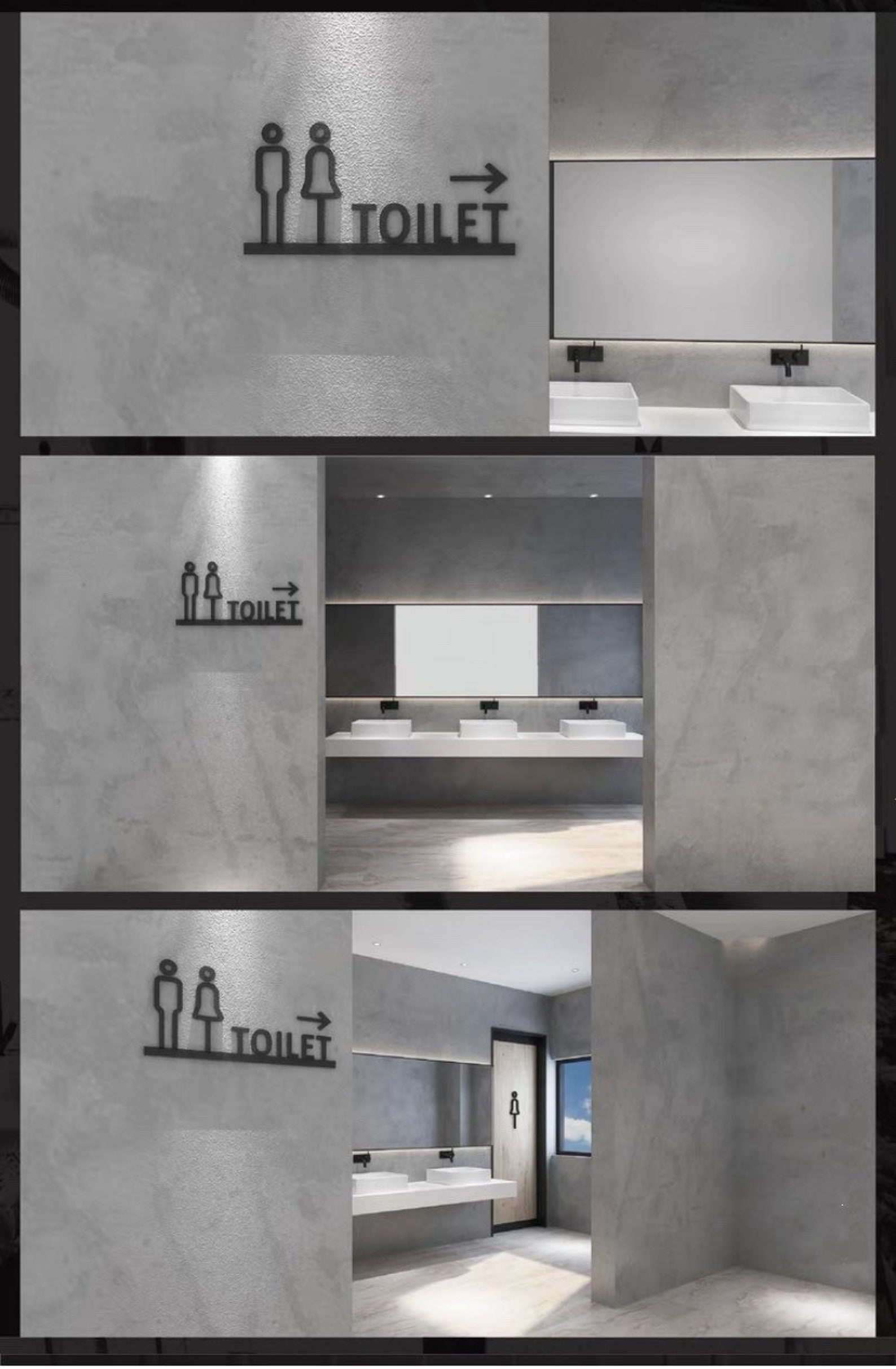 Custom Acrylic Washroom Sign, Bathroom Sign, Restroom Sign, Toilet Sign ...