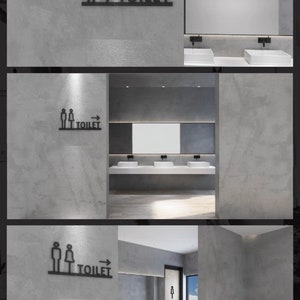 Custom Acrylic Washroom Sign, Bathroom Sign, Restroom Sign, Toilet Sign ...