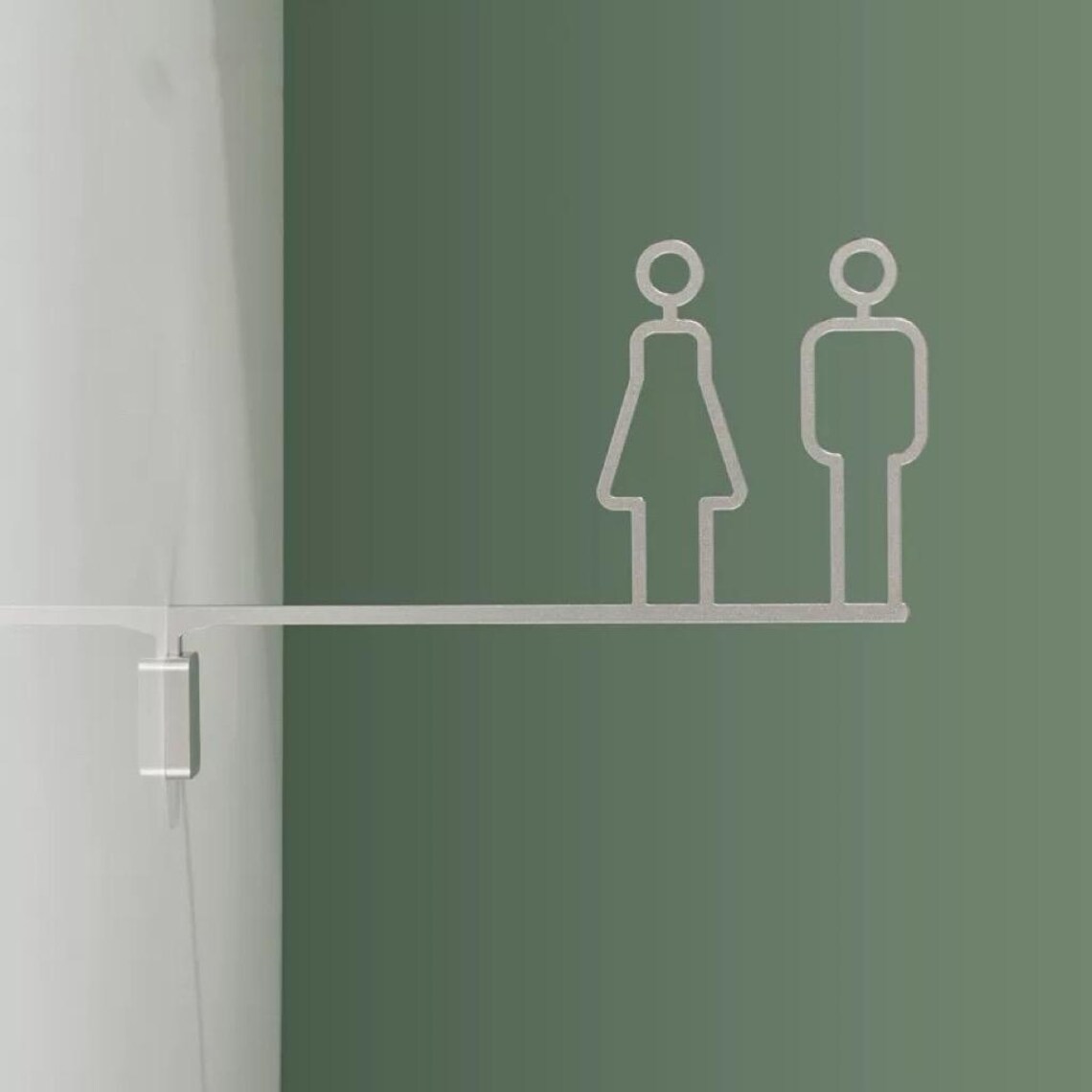 Luxury Matt Surface Side Mount Washroom Sign, Bathroom Sign, Restroom ...