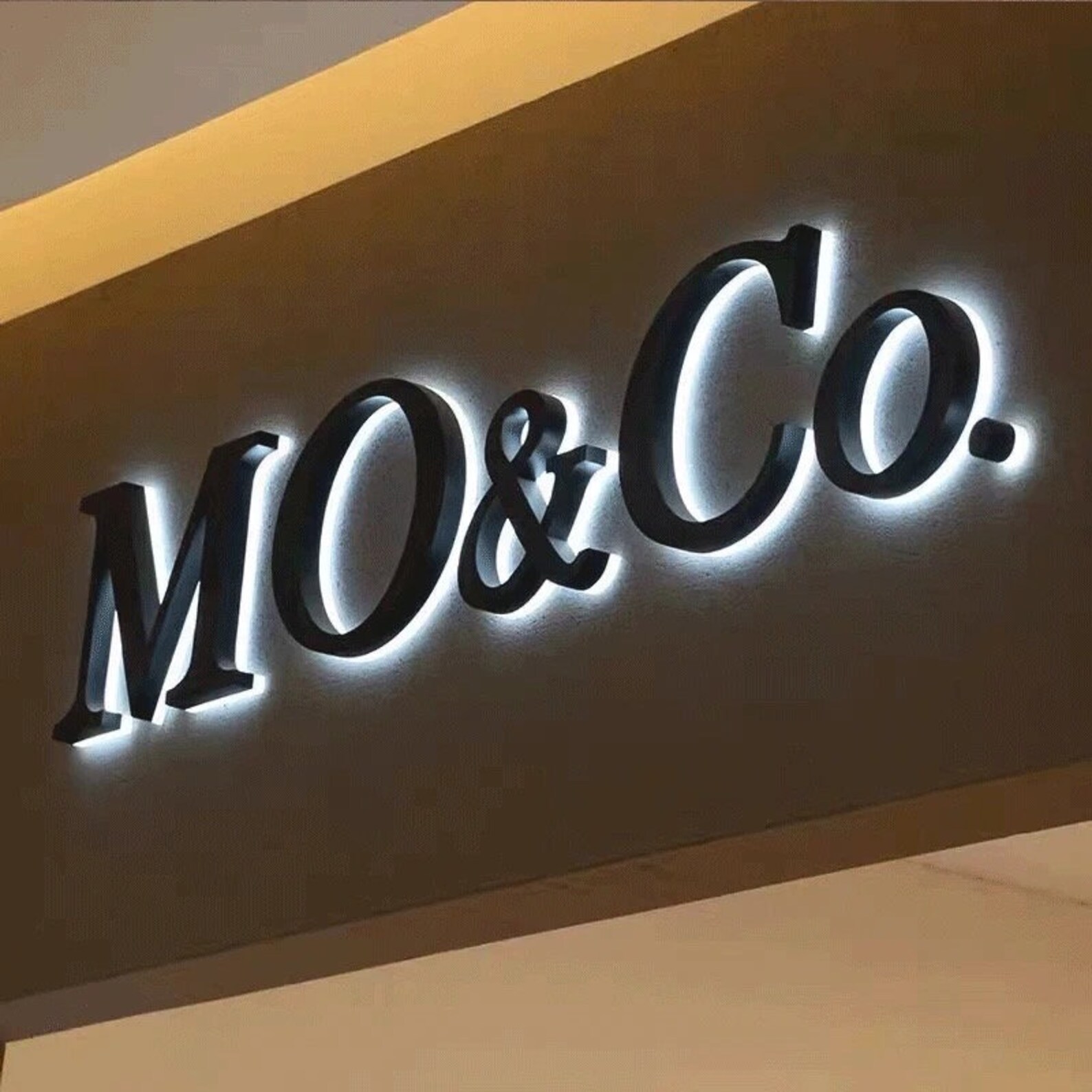 Luxury Custom Metal Backlit Sign, Illuminated Logo Sign, Light Box ...