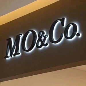 Luxury Custom Metal Backlit Sign, Illuminated Logo Sign, Light Box ...