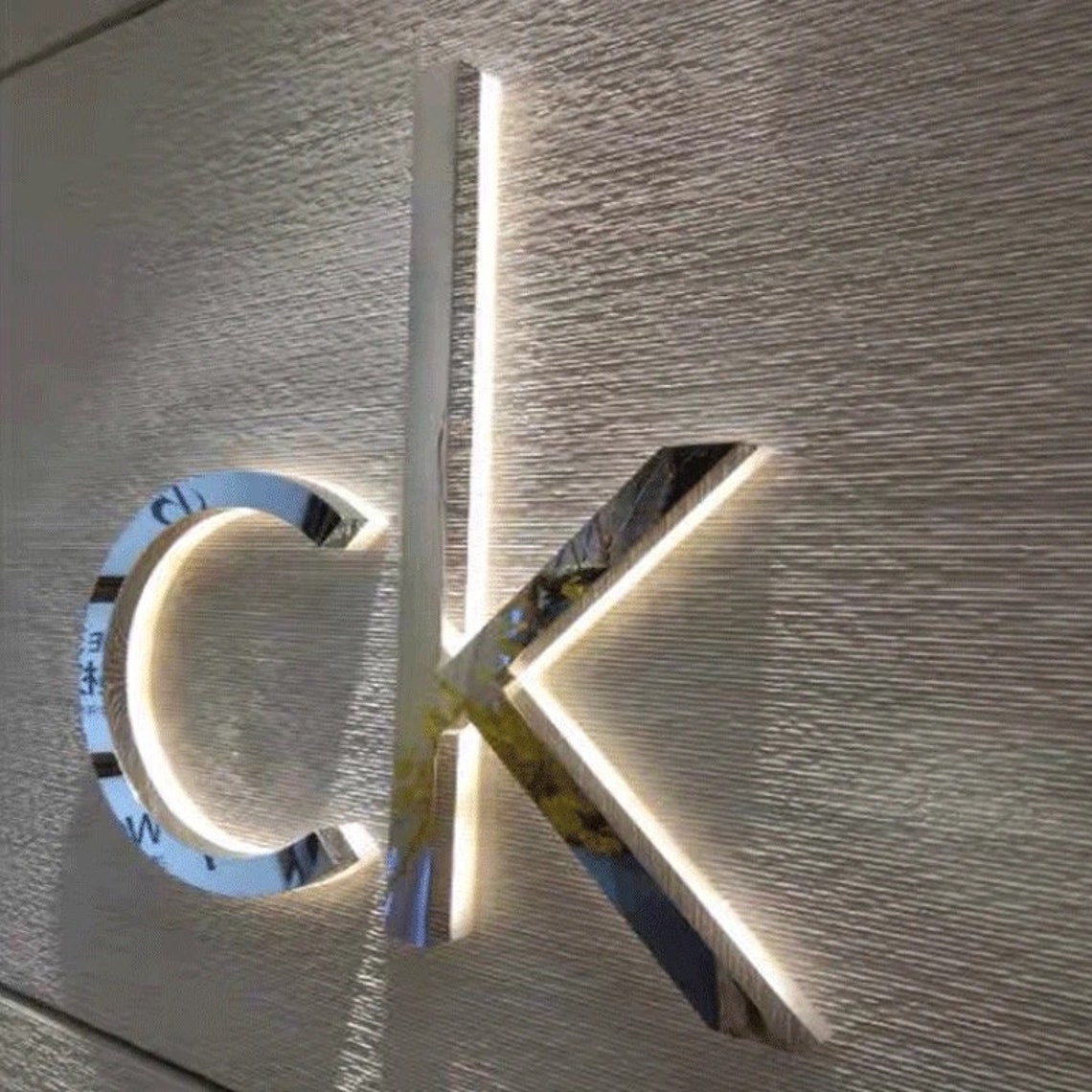 Luxury Custom Metal Backlit Sign, Illuminated Logo Sign, Light Box ...
