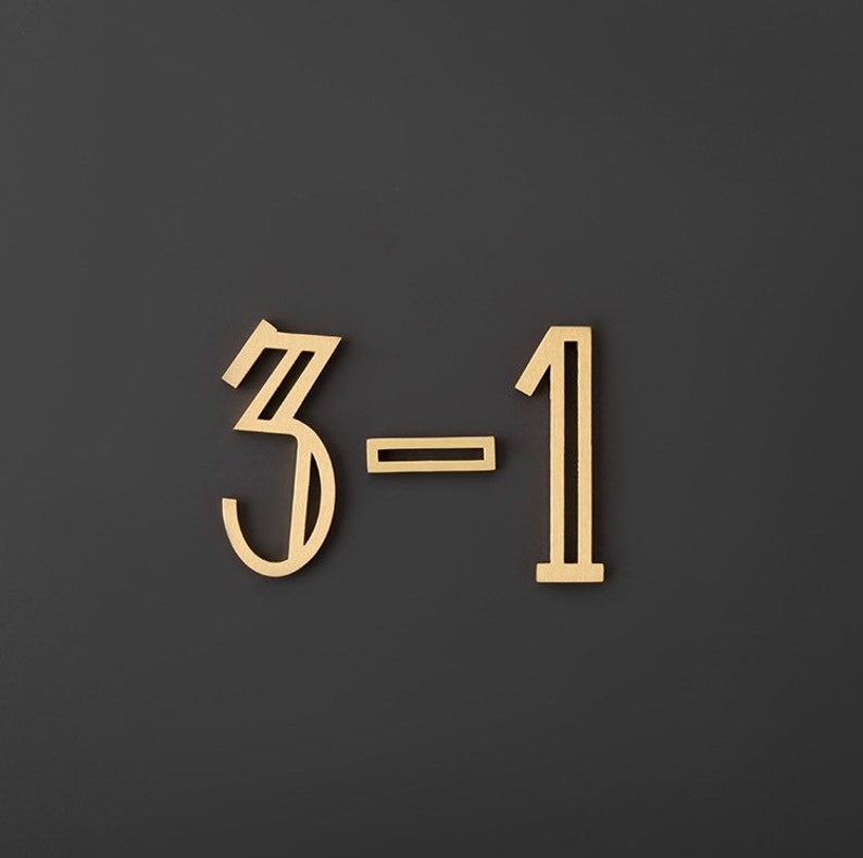 Custom Brass Alphabet Letter or Number Sign, Door Number Sign, Hotel ...