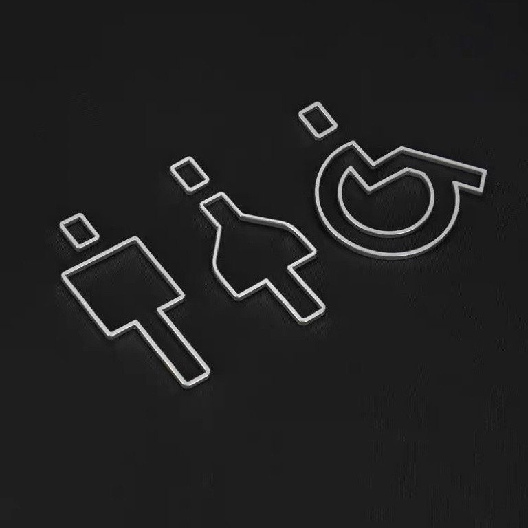 Luxury Matt Surface Metal Washroom Sign, Bathroom Sign, Restroom Sign ...