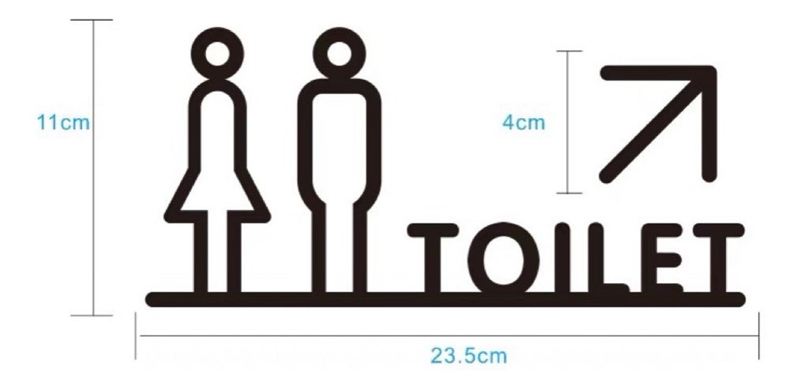 Custom Acrylic Washroom Sign, Bathroom Sign, Restroom Sign, Toilet Sign ...